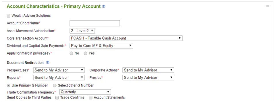 Fidelity account setup – Asset Dedication, LLC